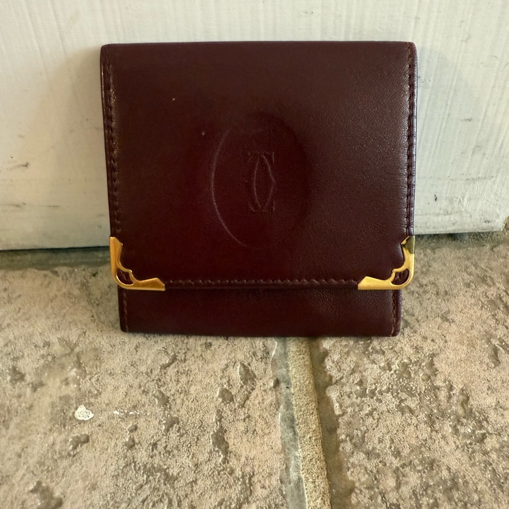 Cartier De Must Cartier Leather Slim Coin Case Great … - Gem